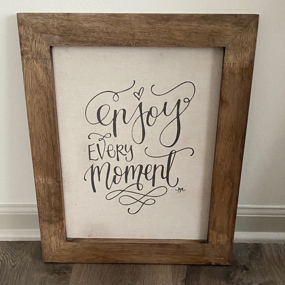 Accents | Rustic Brown Wooden Frame With Inspirational Quote | Poshmark